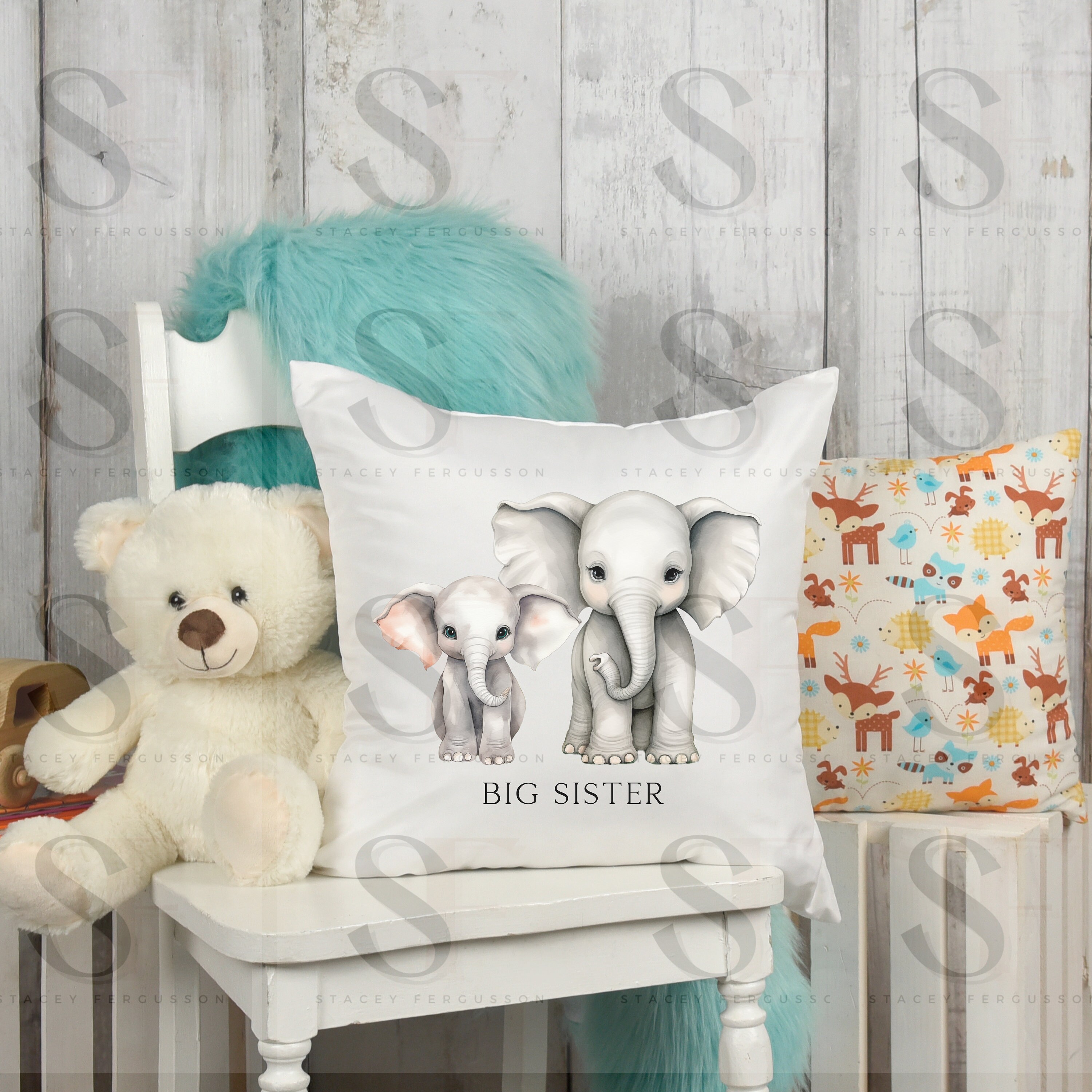 Elephant Sibling PNG Clipart, Instant Download, 4 Options Little / Big ...