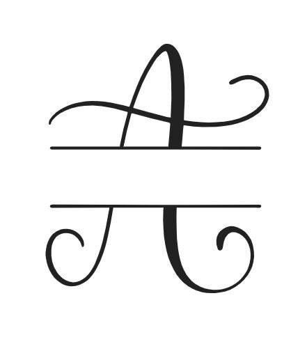 Monogram Letters With Space in Middle for Text - Etsy