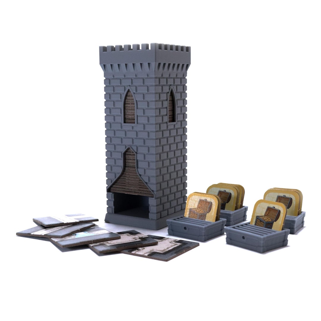 Karak Castle Tile Dispenser & Treasure Chest Card Holder - Etsy