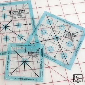 Quilting Ruler Square Set Blue Cute Cuts Trim-it Collection 5 Sizes of ...