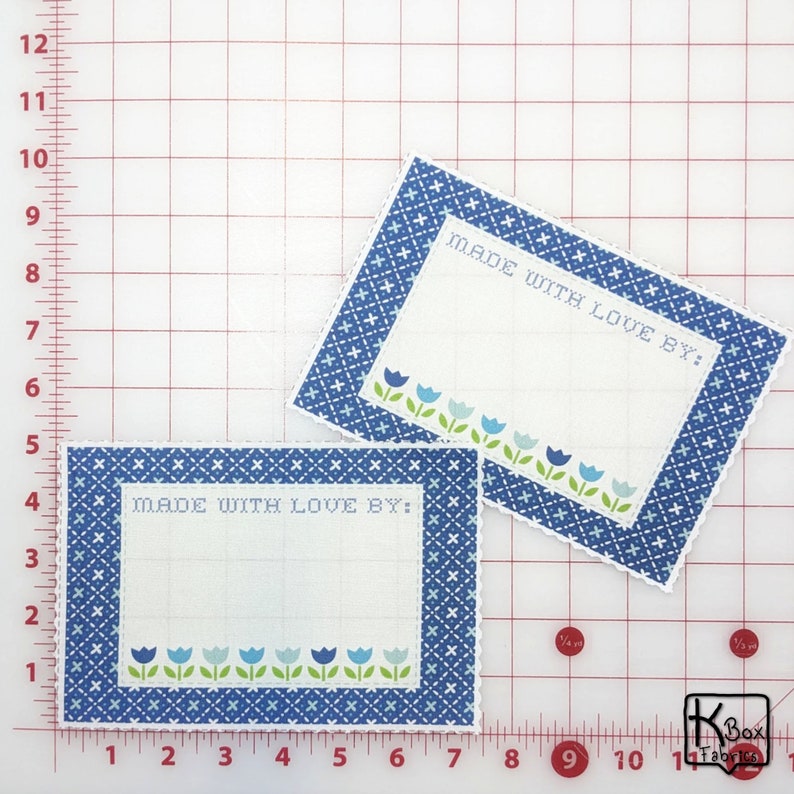 Quilt Fabric Label Set 14 Tags 5 Different Designs With Black Permanent ...