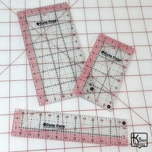 Quilting Ruler Rectangle Set Pink Cute Cuts Collection 5 Sizes of Non ...