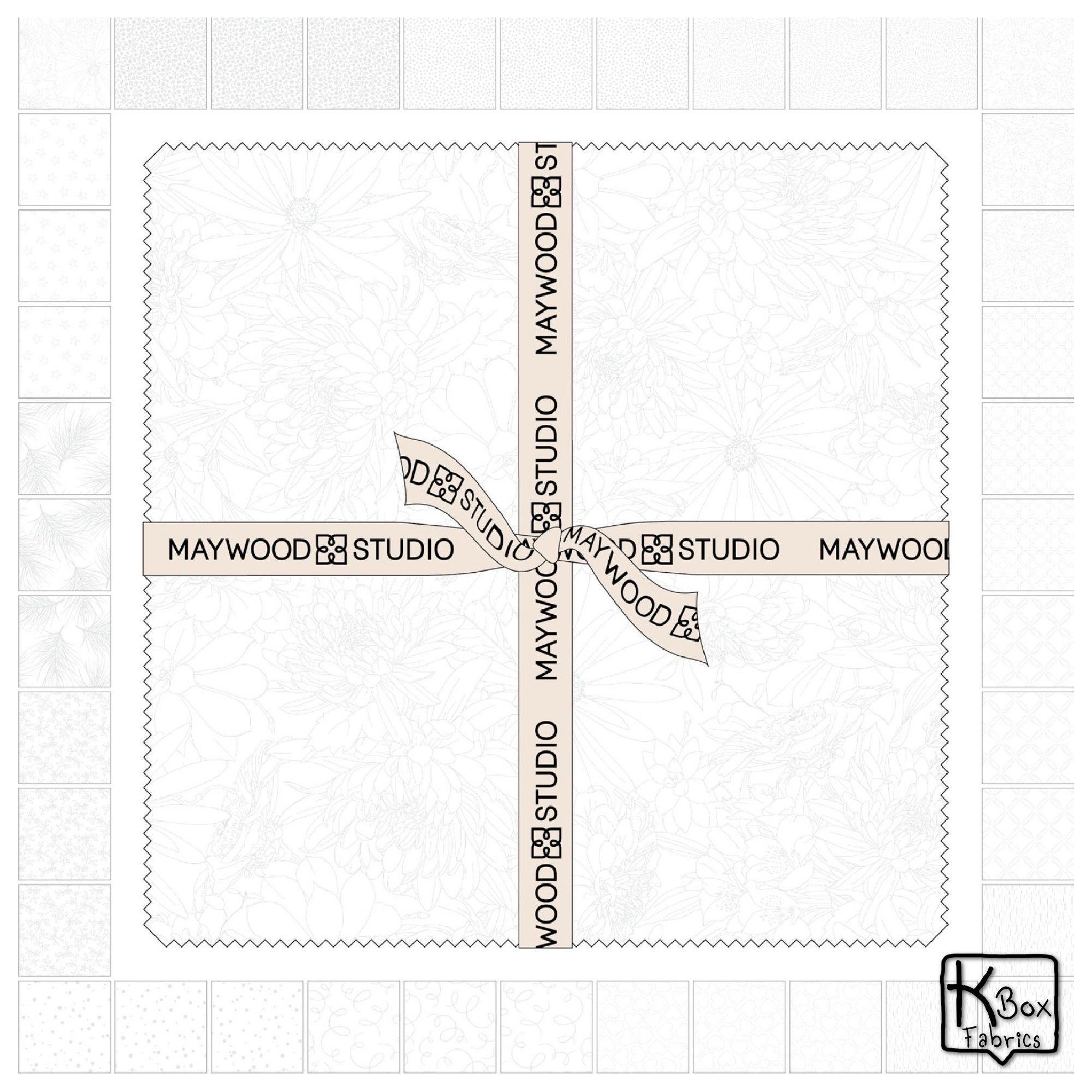 10 Inch Square Layer Cake Stacker 42 Pieces White on White Maywood ...