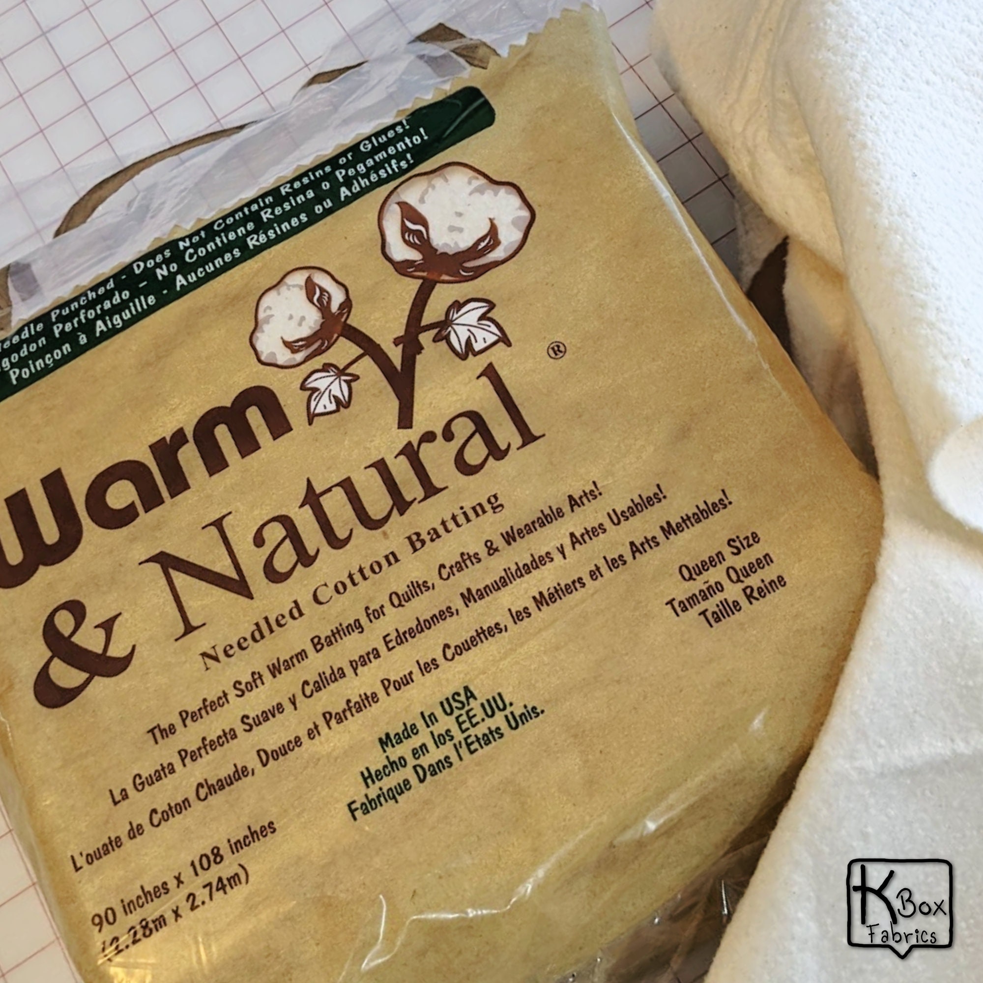 Batting Cotton Queen Size Warm & Natural Needle Cotton Wadding ...