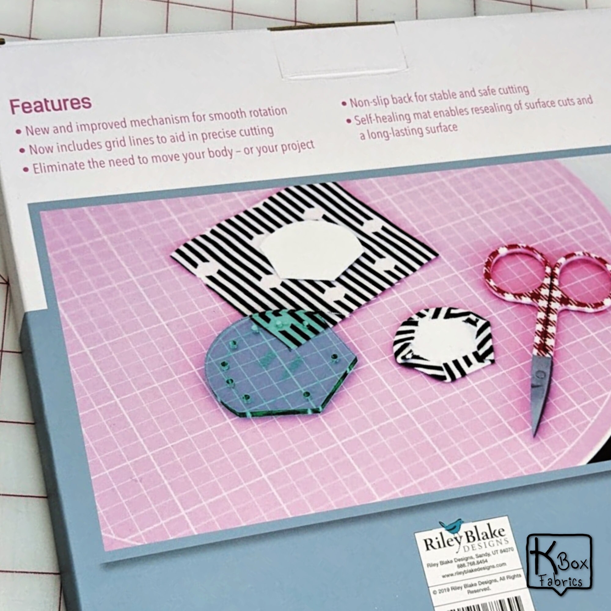 Rotating Cutting Mat 10 Round Pink Self-healing 360 Turn Radius ...