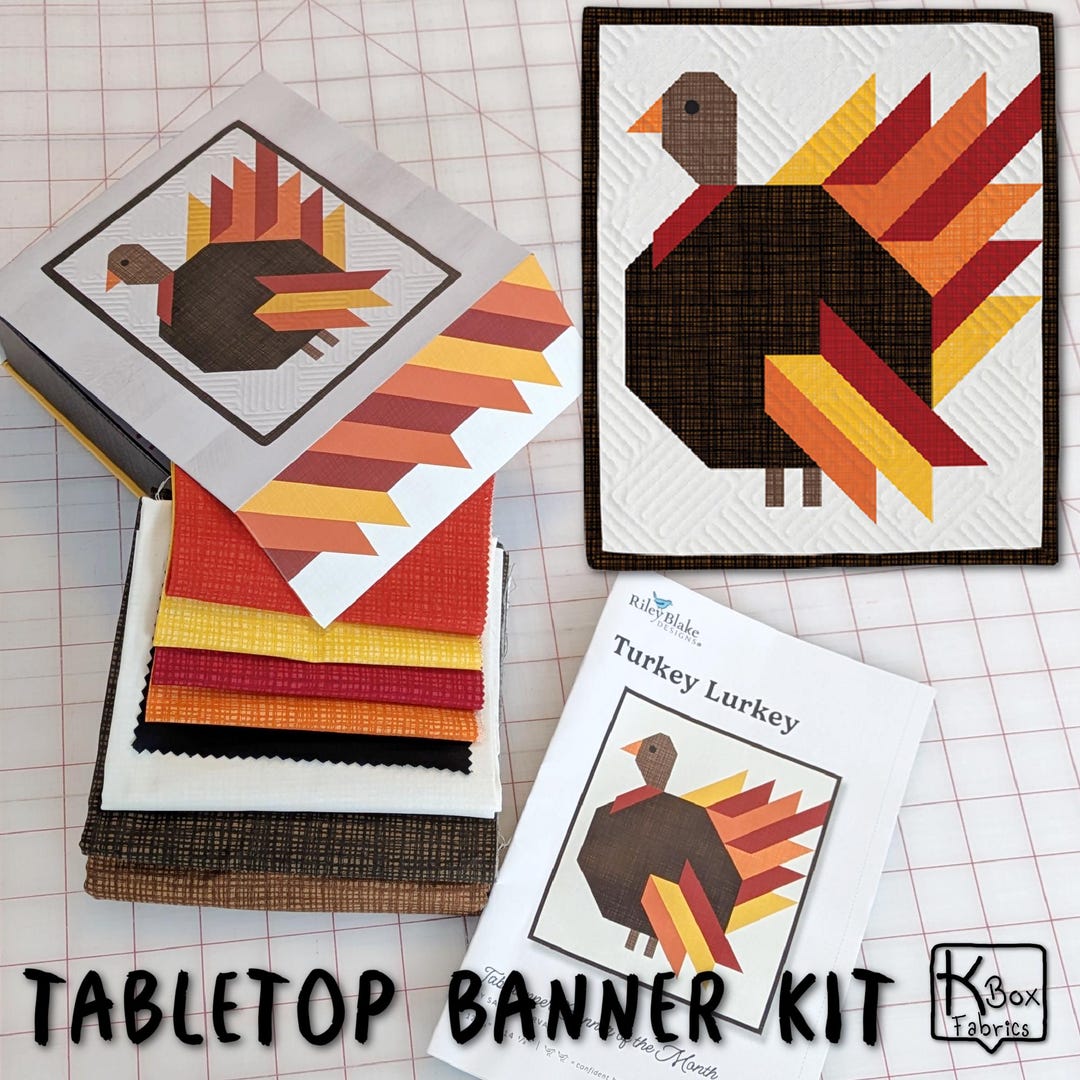 Tabletop Banner Kit November Turkey Lurkey With Keepsake Box Includes ...