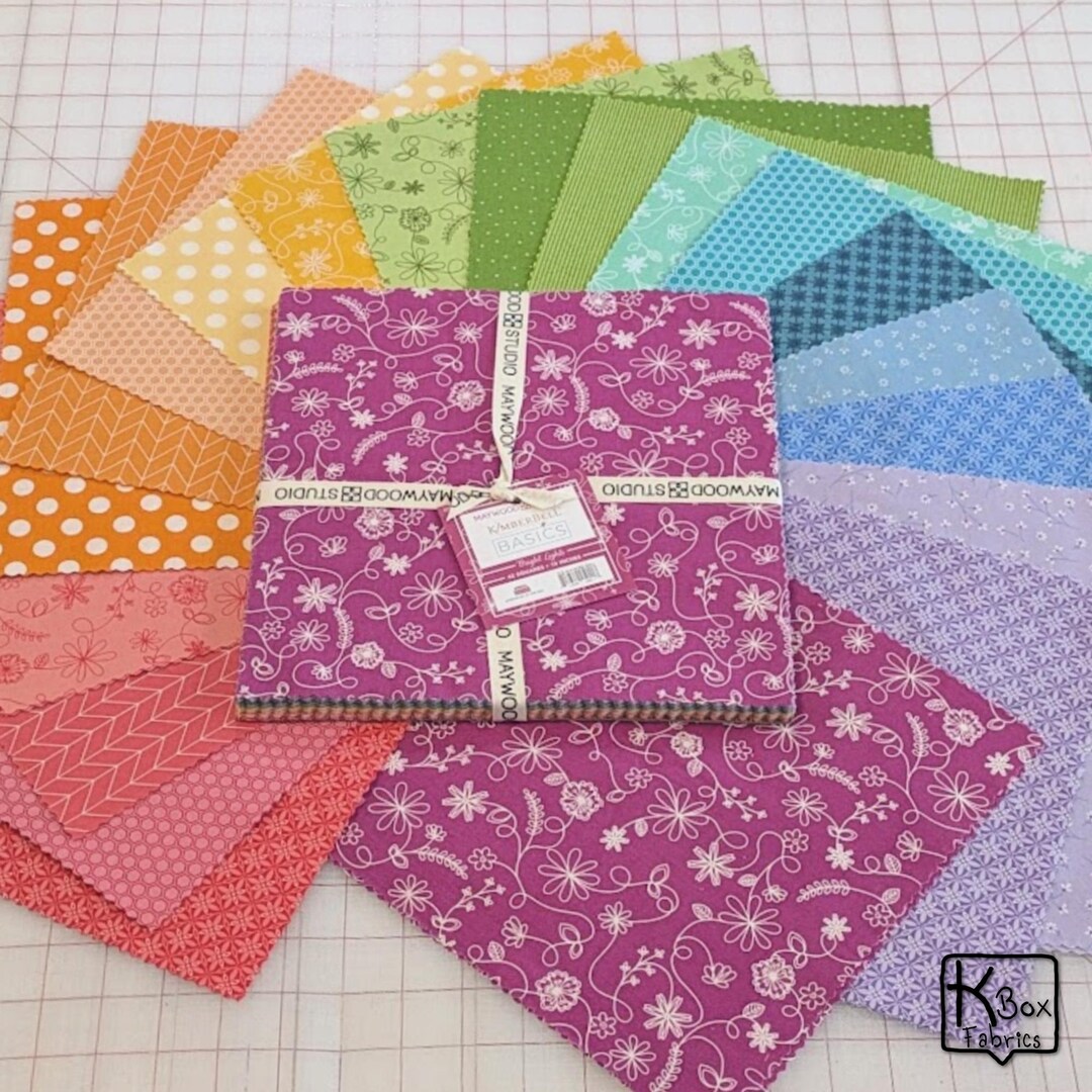 10 Inch Square Layer Cake Colorful Rainbow Kimberbell Basics Bright ...