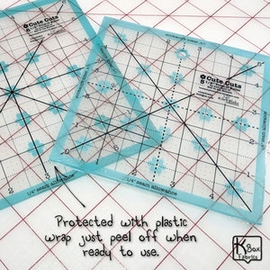 Quilting Ruler Square Set Blue Cute Cuts Trim-it Collection 5 Sizes of ...