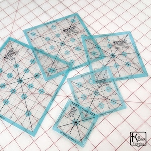 Quilting Ruler Square Set Blue Cute Cuts Trim-it Collection 5 Sizes of ...