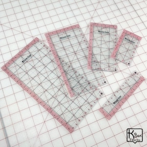 Quilting Ruler Rectangle Set Pink Cute Cuts Collection 5 Sizes of Non ...