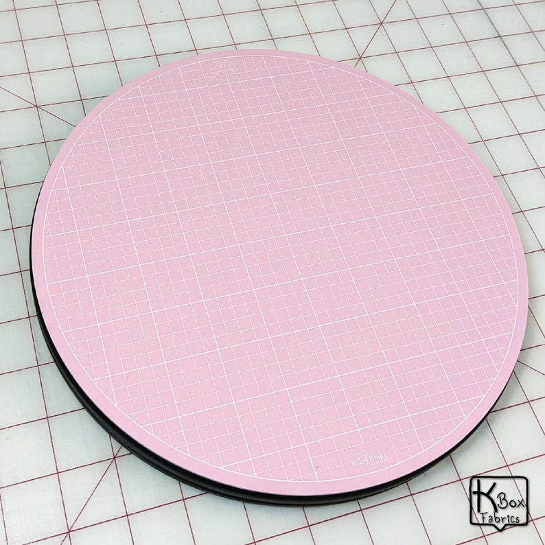 Rotating Cutting Mat 10 Round Pink Self-healing 360 Turn Radius ...