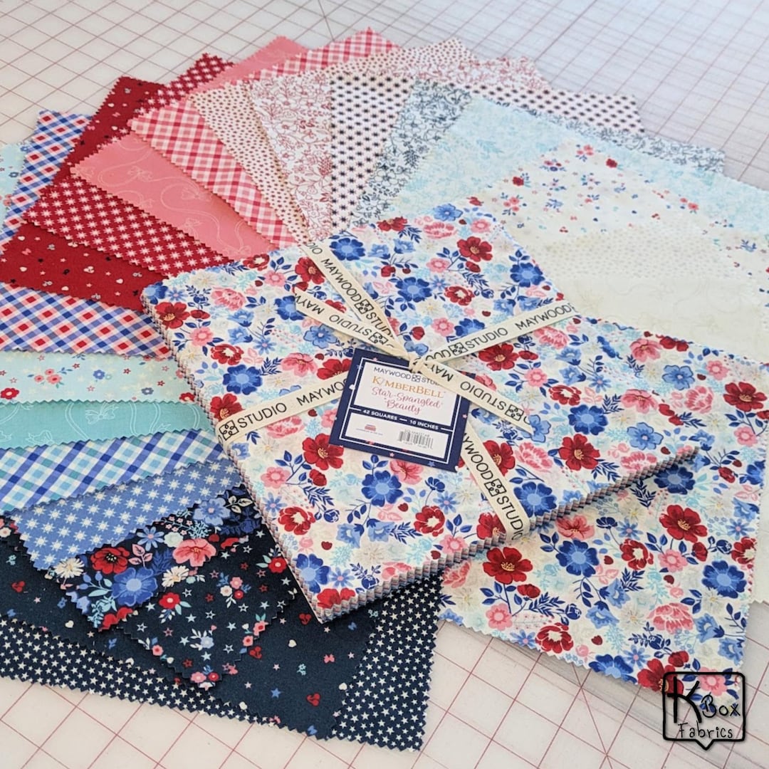 10 Inch Square Layer Red White & Blue Kimberbell Basics Star Spangle ...