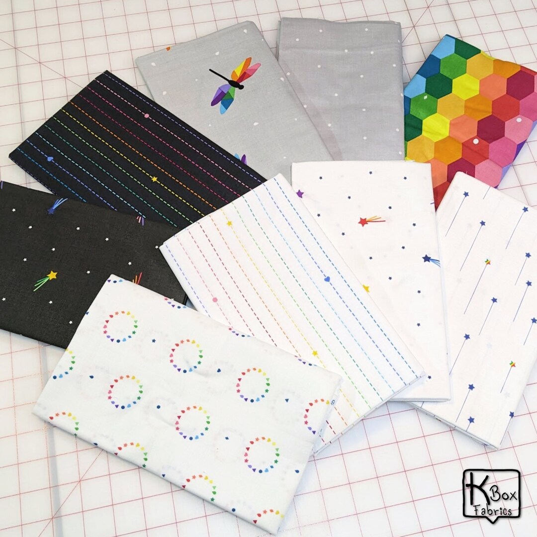 1 Yard Bundle 9 Yards Pack Stars Imagine Collection Cotton Fabric ...