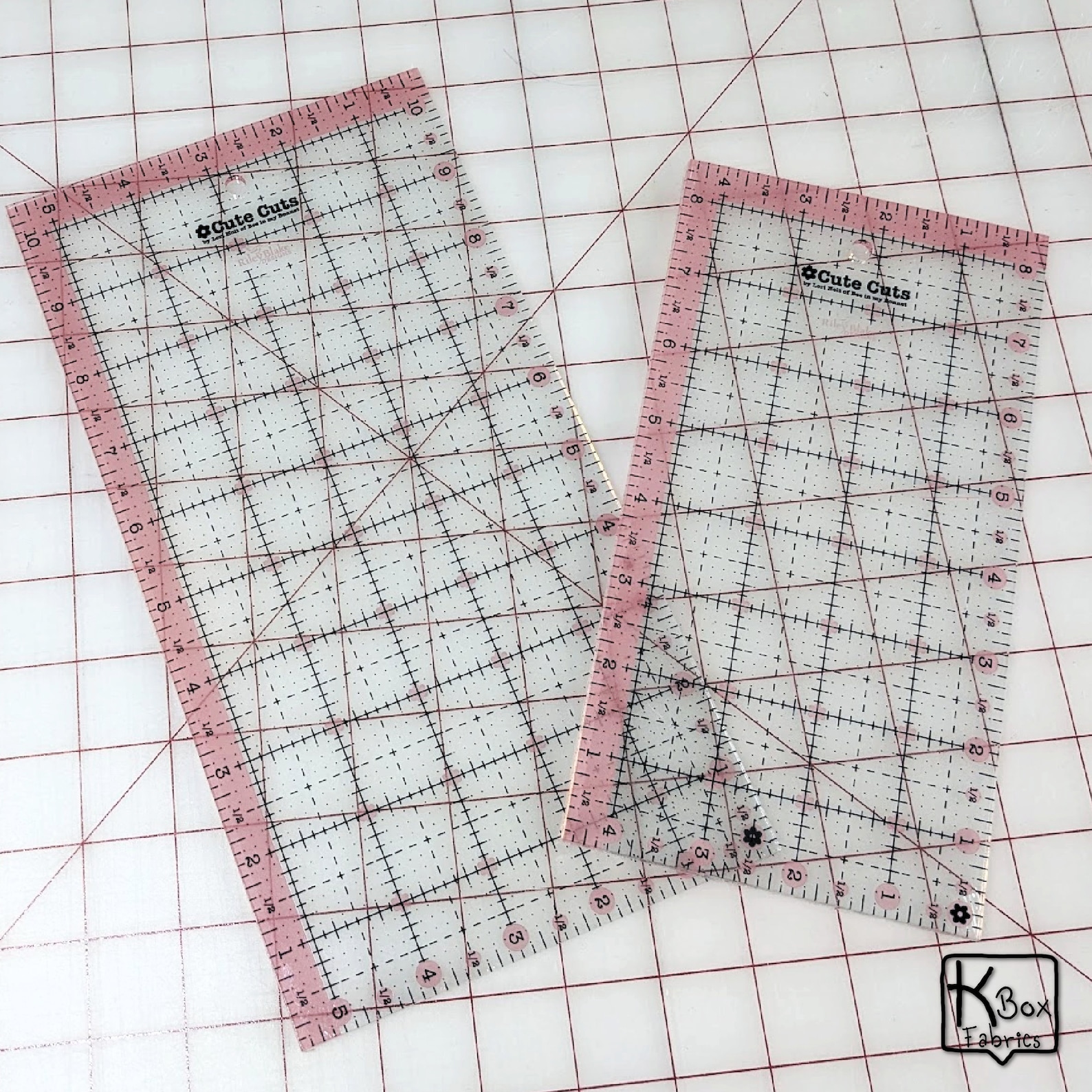 Quilting Ruler Rectangle Set Pink Cute Cuts Collection 5 Sizes of Non ...