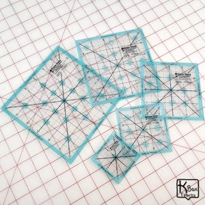 Quilting Ruler Square Set Blue Cute Cuts Trim-it Collection 5 Sizes of ...
