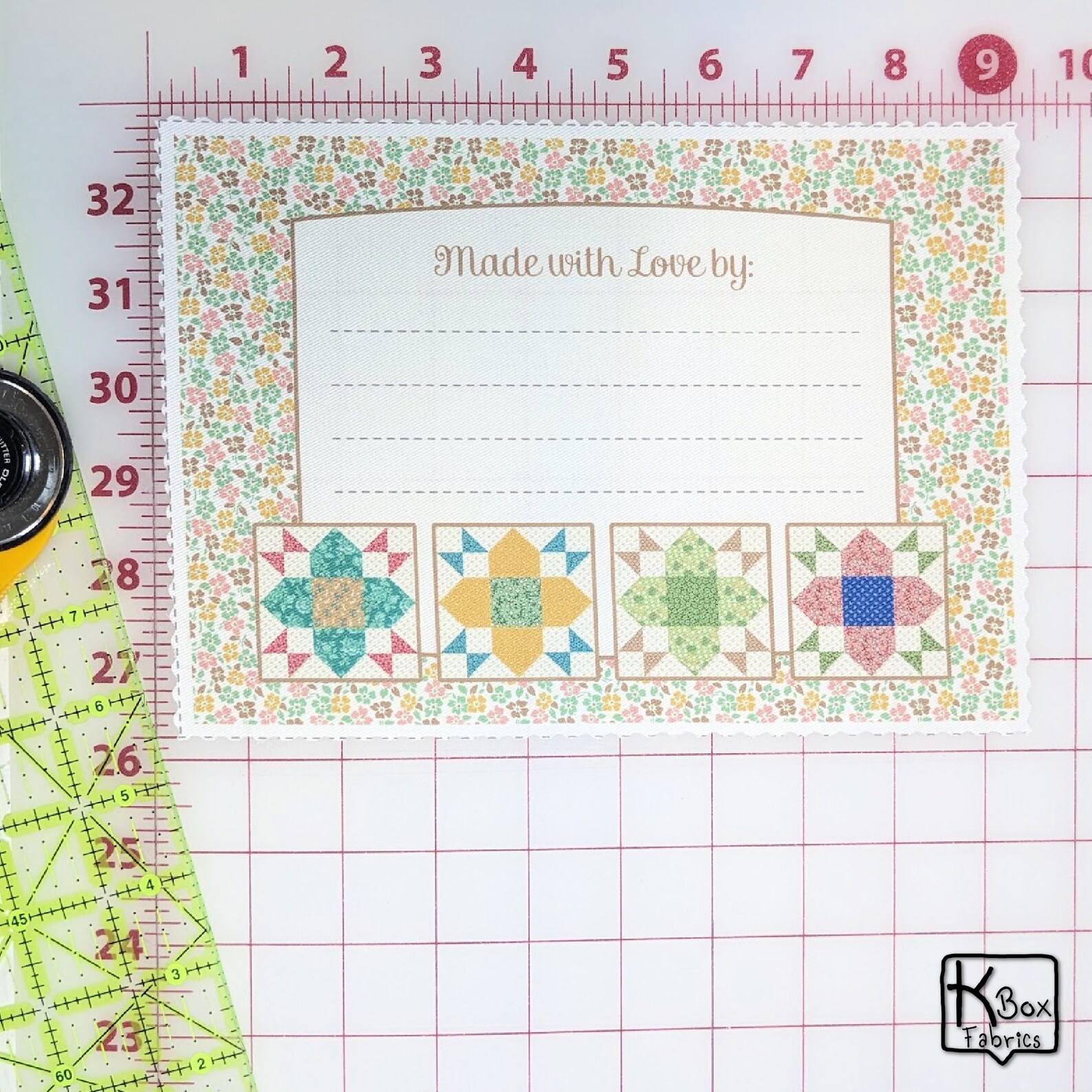 Quilt Fabric Label Set 7 Designs With Black Permanent Fabric Marker ...