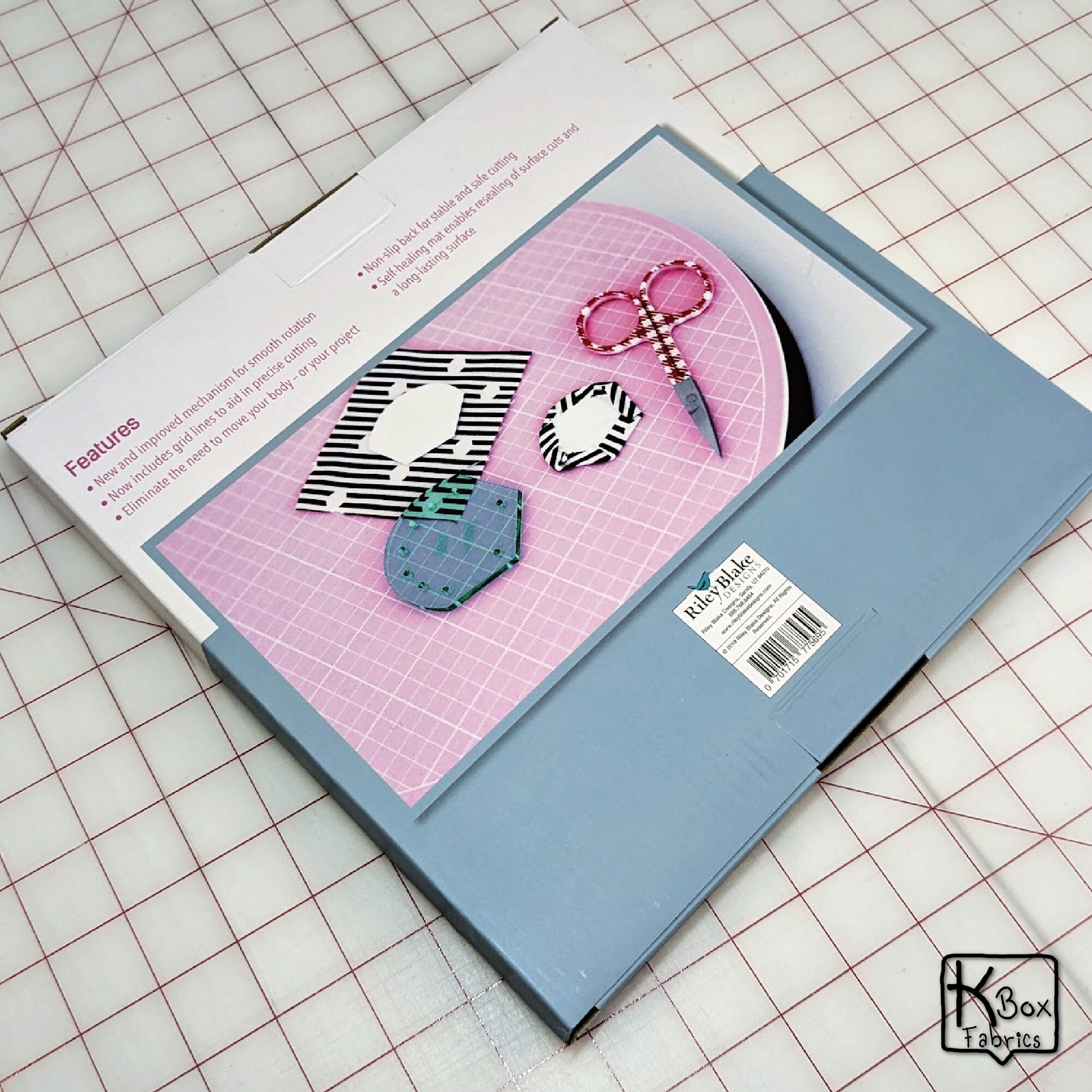 Rotating Cutting Mat 10 Round Pink Self-healing 360 Turn Radius ...