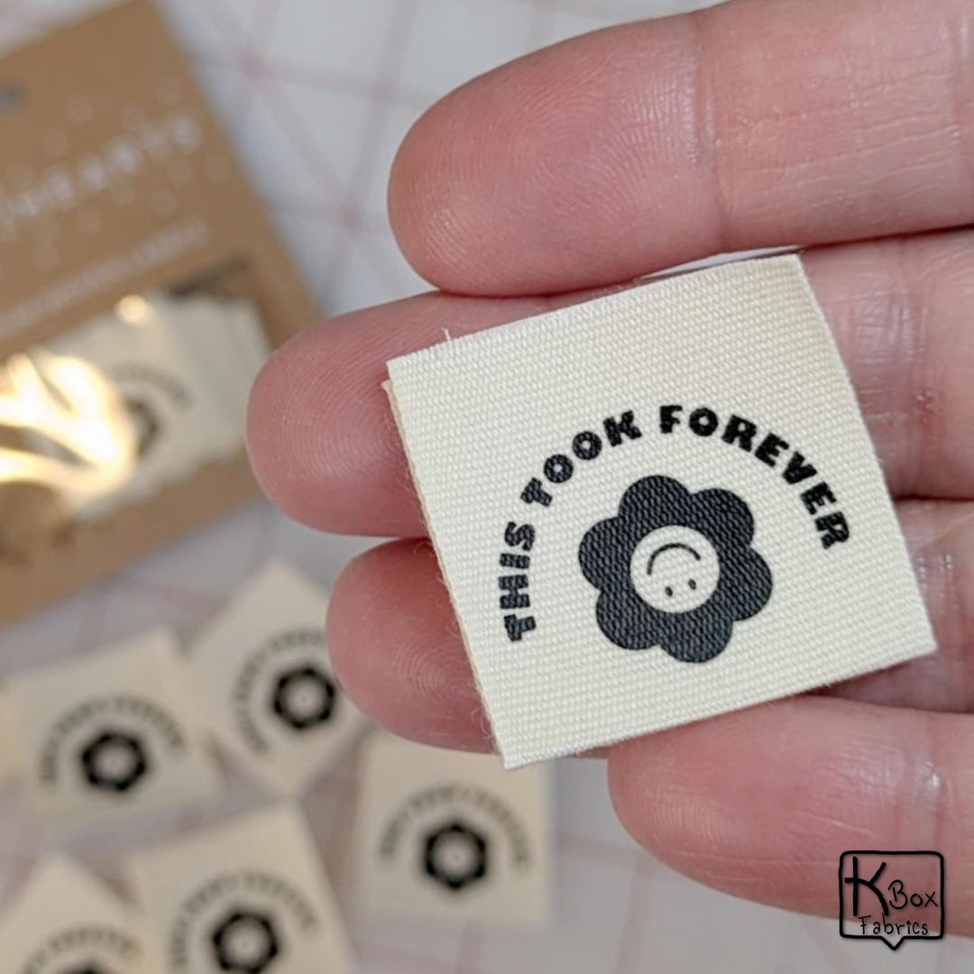 Sew in Label "this Took Forever" Funny Design Small Sewing Tag for ...