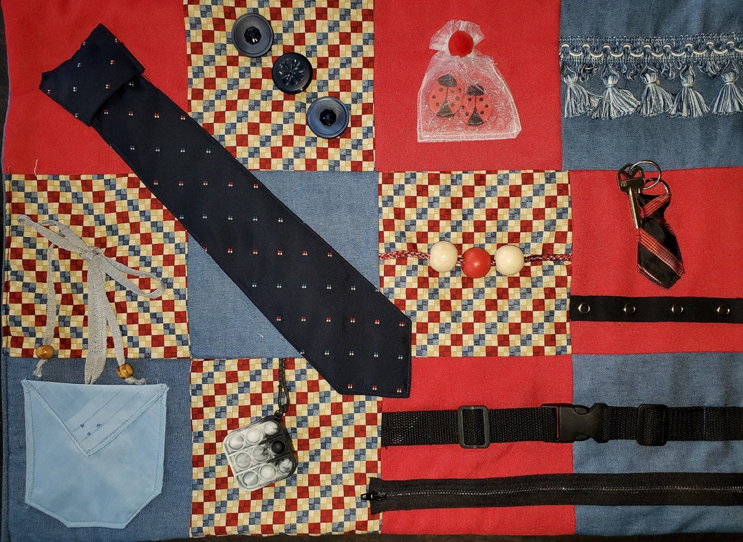 Figit Lap Blanket, Sensory Quilt, Alzheimers Sensory Mats, Dementia ...