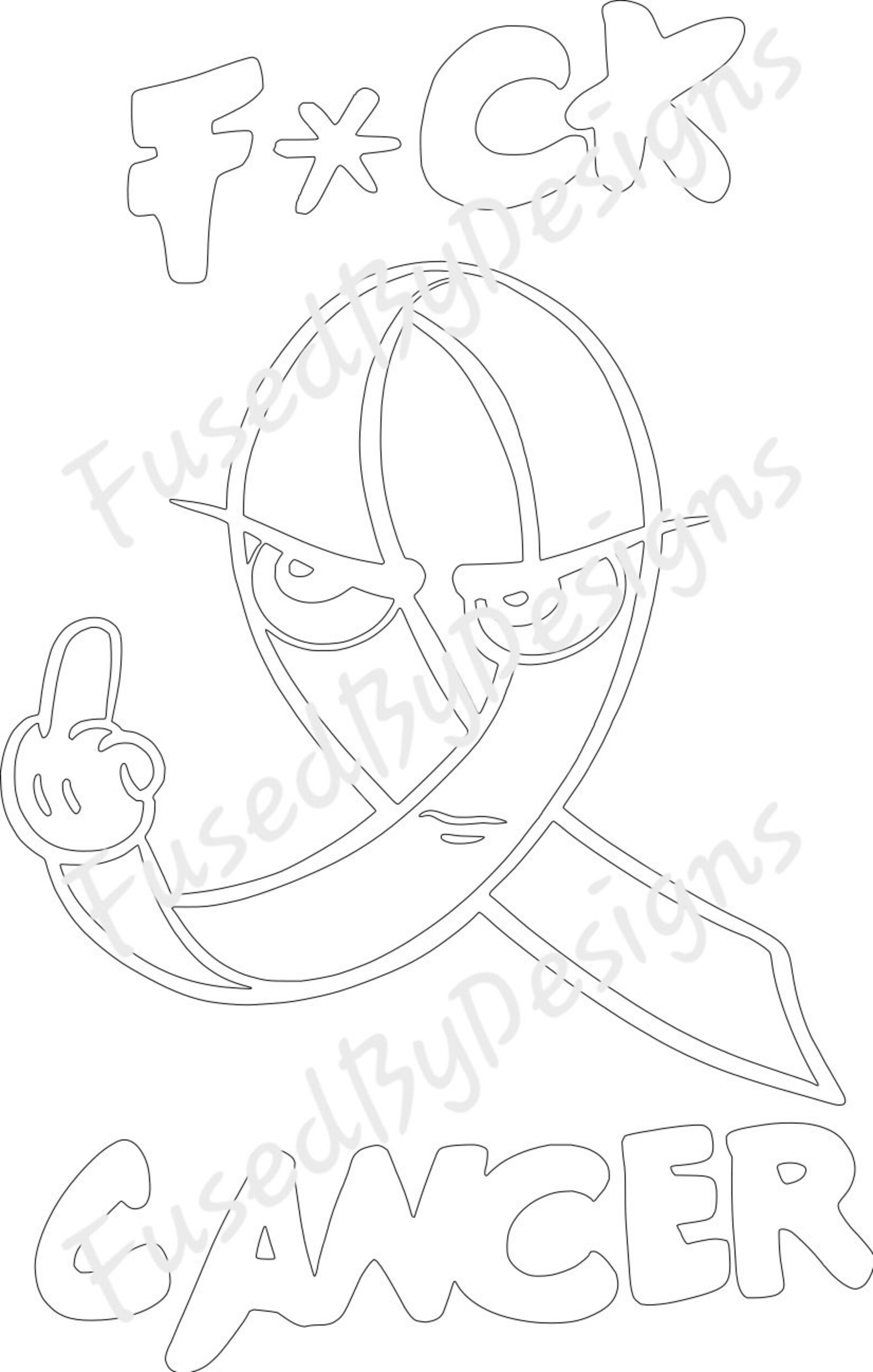 F*CK CANCER With Ribbon Digital File: Svg - Png - Jpeg - Tiff - Etsy
