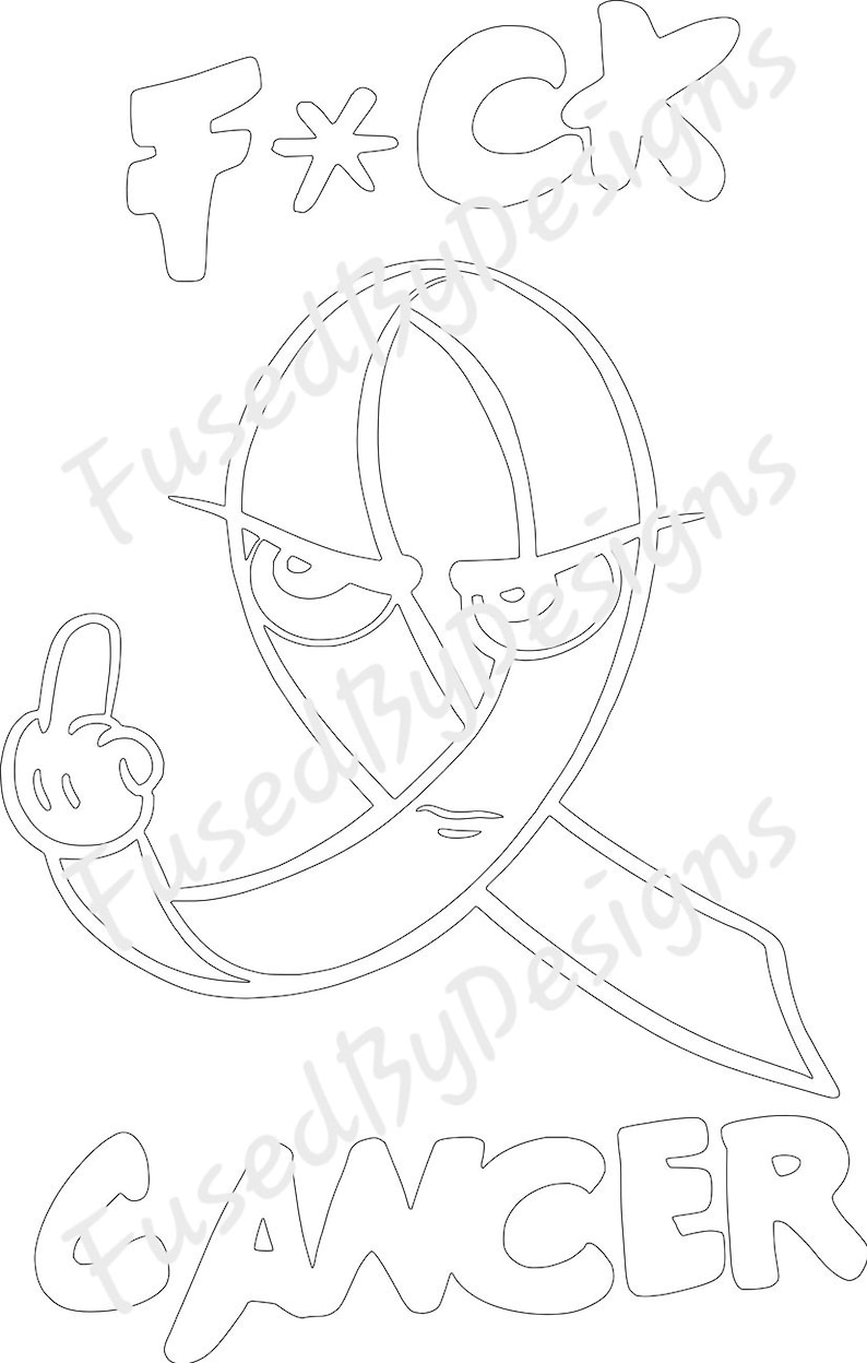 F*CK CANCER With Ribbon Digital File: Svg - Png - Jpeg - Tiff - Etsy