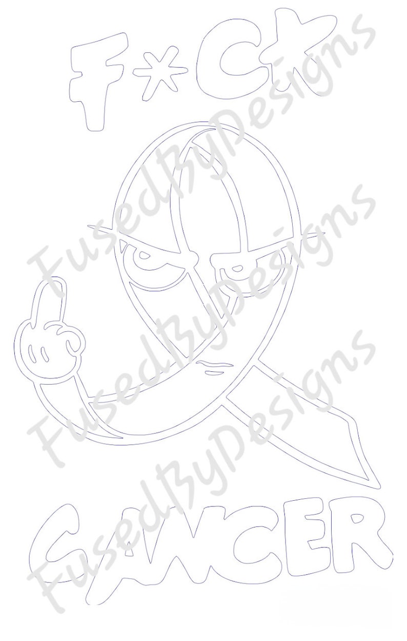 F*CK CANCER With Ribbon Digital File: Svg - Png - Jpeg - Tiff - Etsy