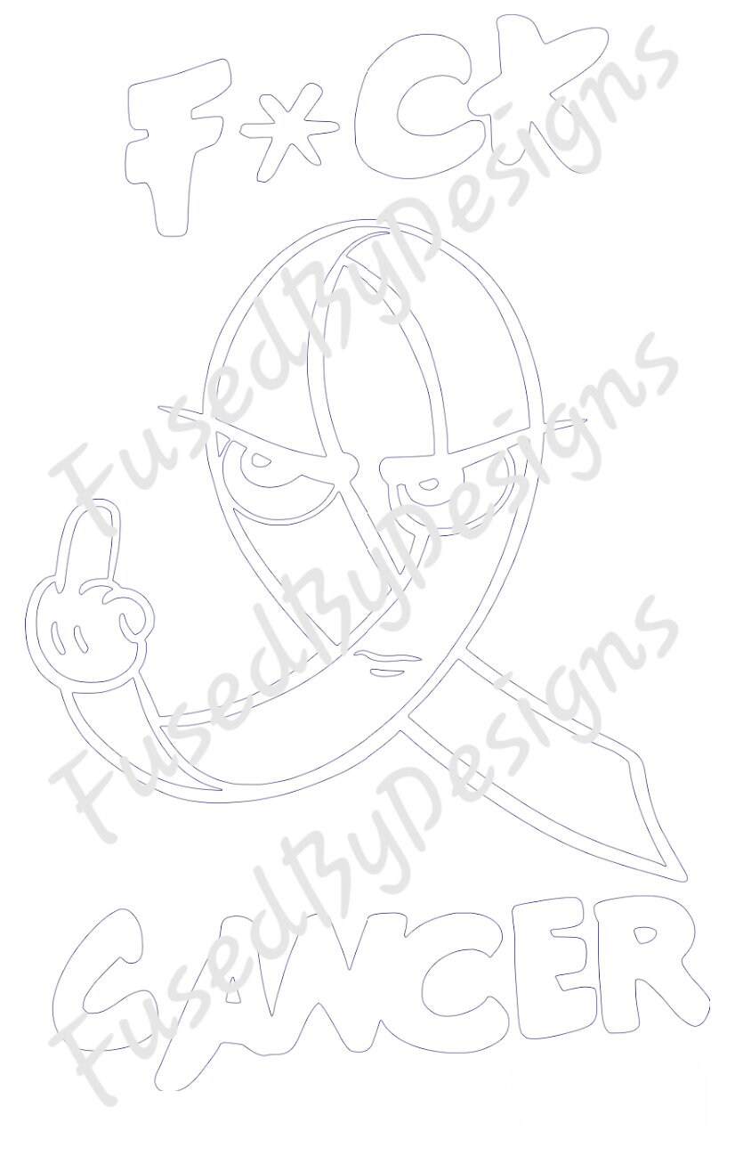 F*CK CANCER With Ribbon Digital File: Svg - Png - Jpeg - Tiff - Etsy