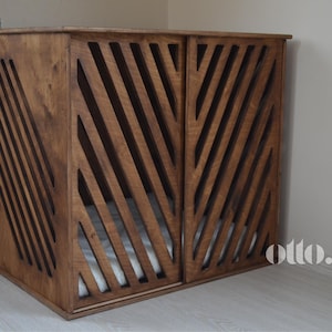 Modern Dog Crate, Wooden Dog Bed, Dog House, Modern Indoor Dog Crate ...