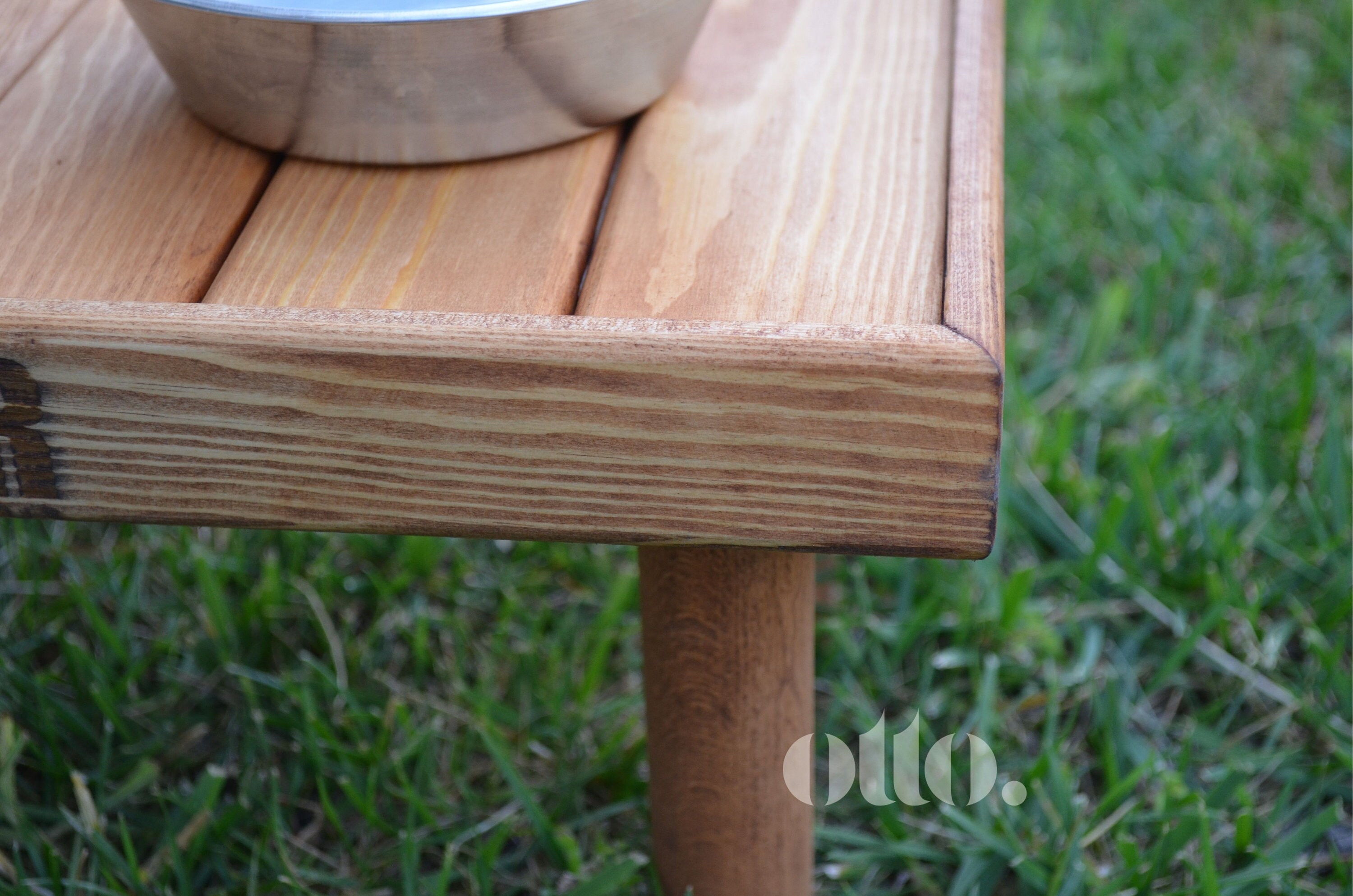 Personalized Wooden Dog Bowl Stand, Modern Dog Food Stand, Large Dog ...