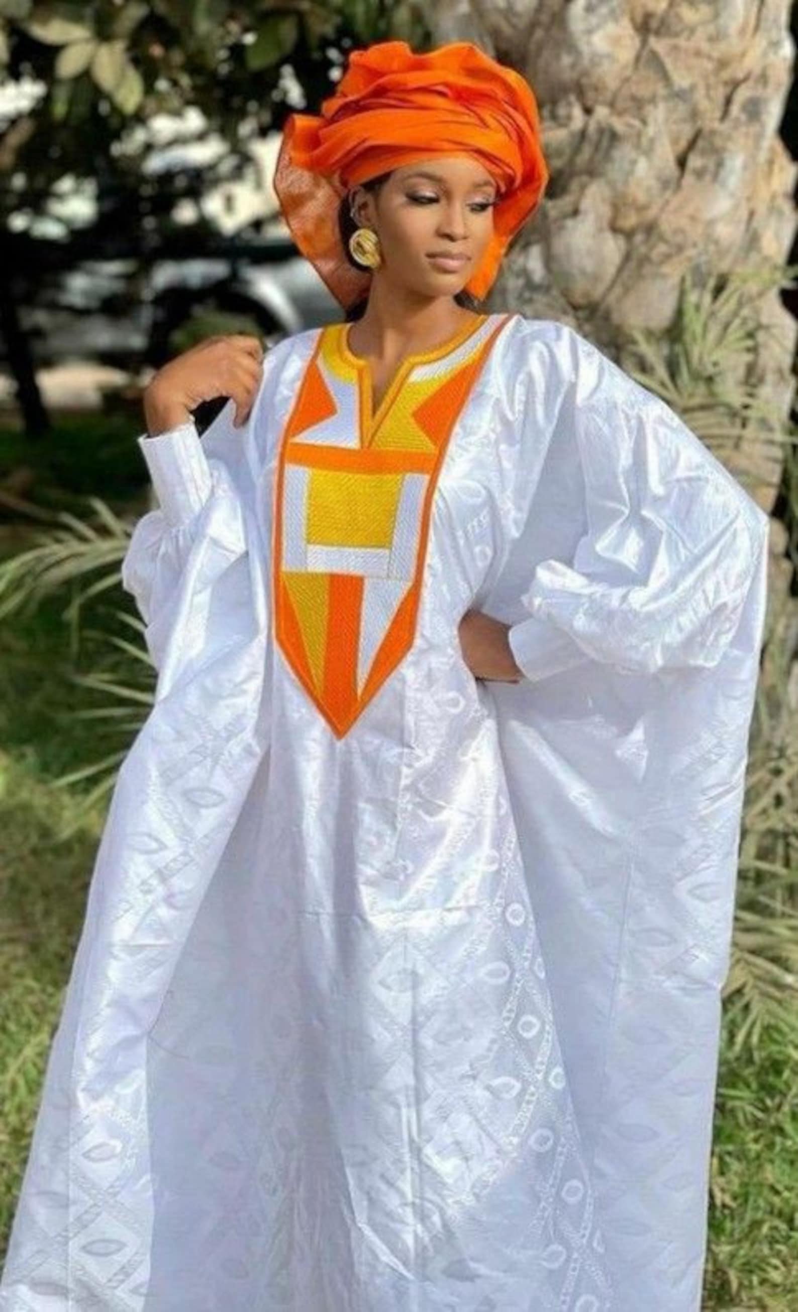 Traditional Bazin Boubou With Embroidery, Boubou Kaftan, Bazin Boubou ...