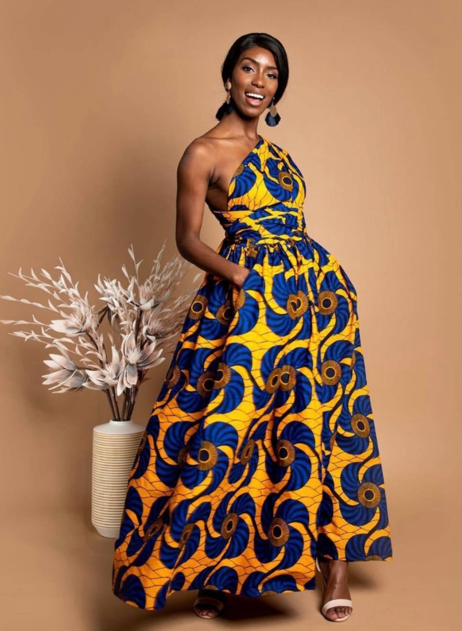 African Print Infinity Maxi Dress,infinity Maxi Dress, Africa Dress for ...