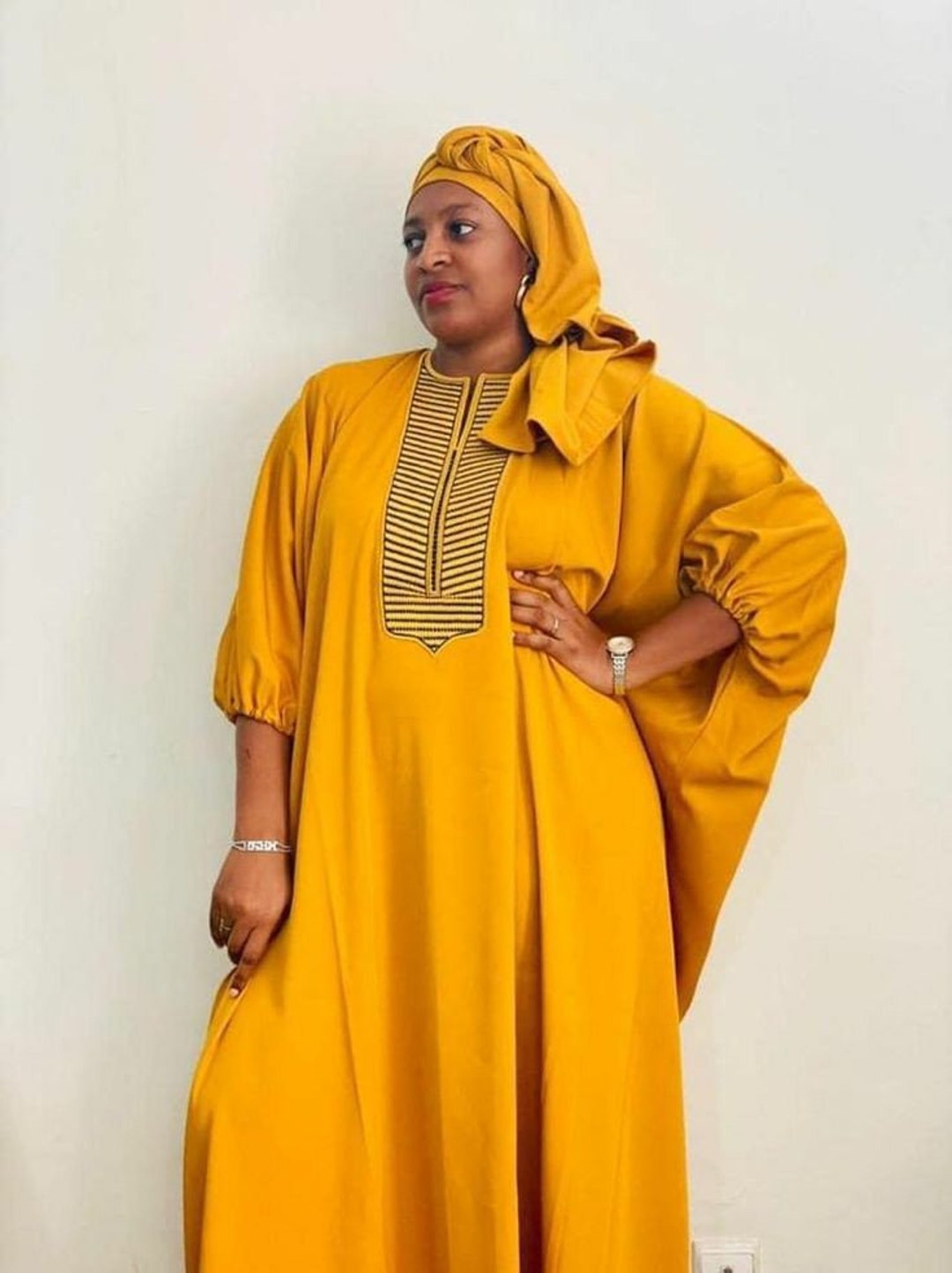 Traditional Boubou With Embroidery, Boubou Kaftan, Women Boubou ...