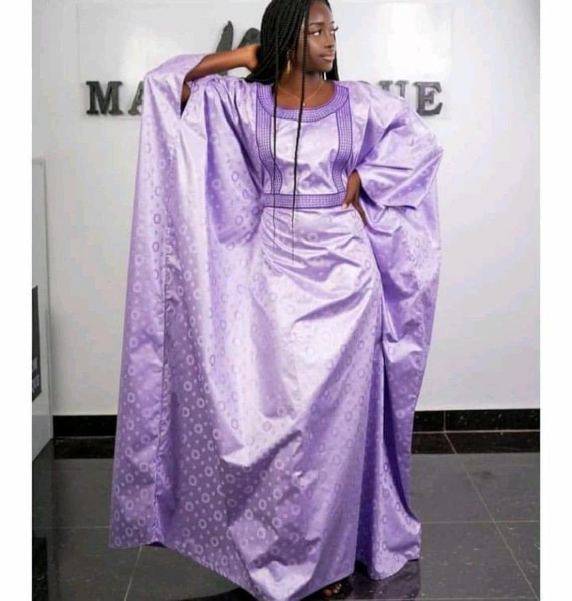 Traditional Bazin Boubou With Embroidery, Boubou Kaftan, Bazin Boubou ...