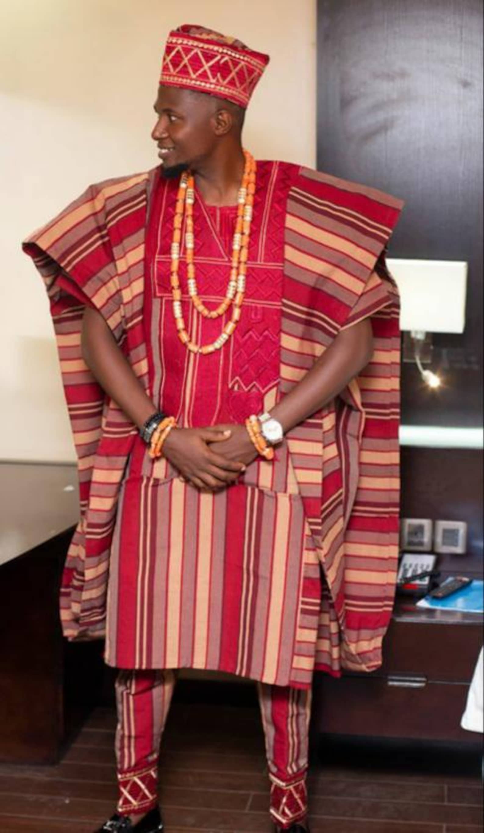 3 Piece African Aso Oke for Men ,festival Suit Gift for Him African ...