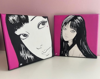 Original Art, Tomie Painting, Junji Ito Painting, Mini Painting ...