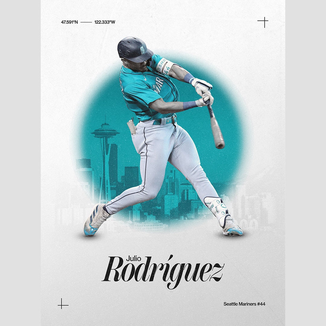 Julio Rodriguez Poster Digital Download Seattle Mariners Poster - Etsy