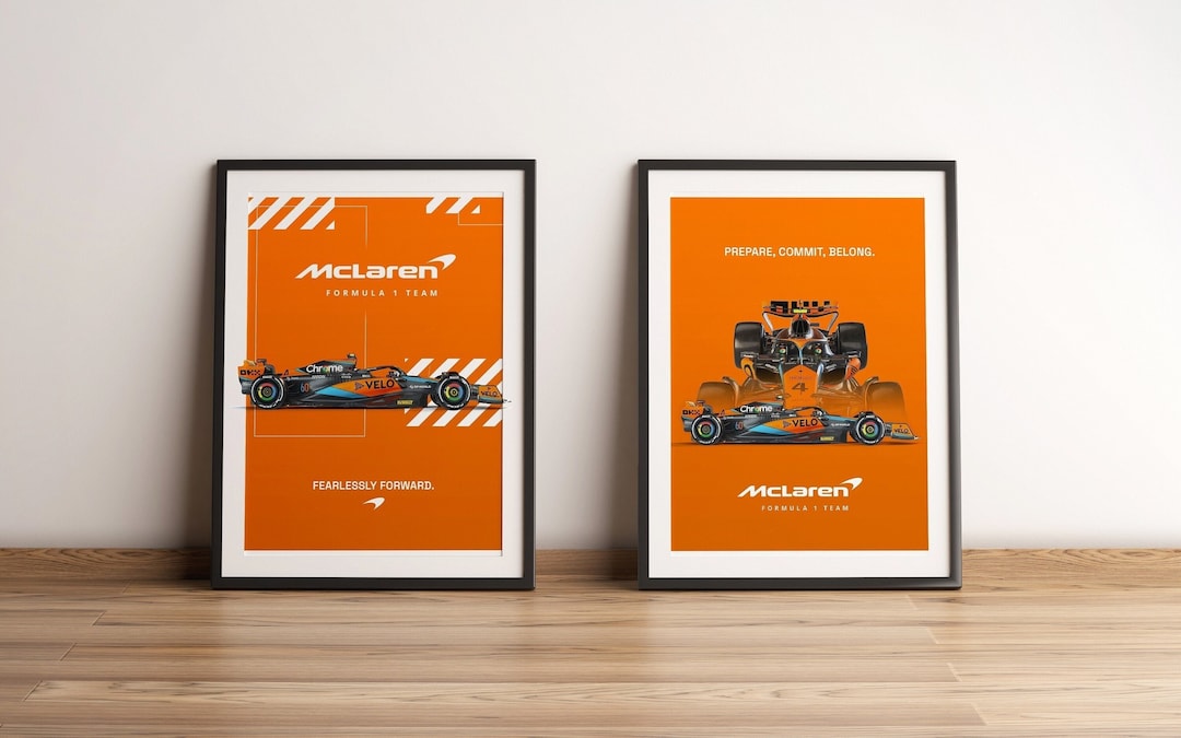 Mclaren F1 Poster Set: Lando Norris & Oscar Piastri (digital Print) - Etsy