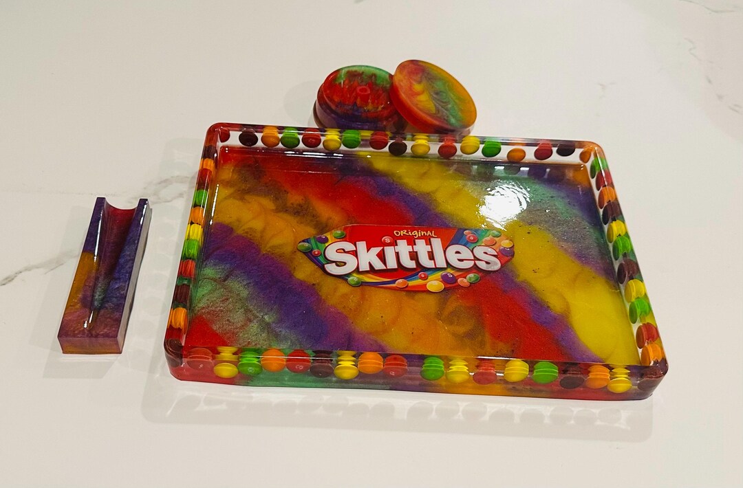 Skittles Themed Rolling Tray Set - Etsy