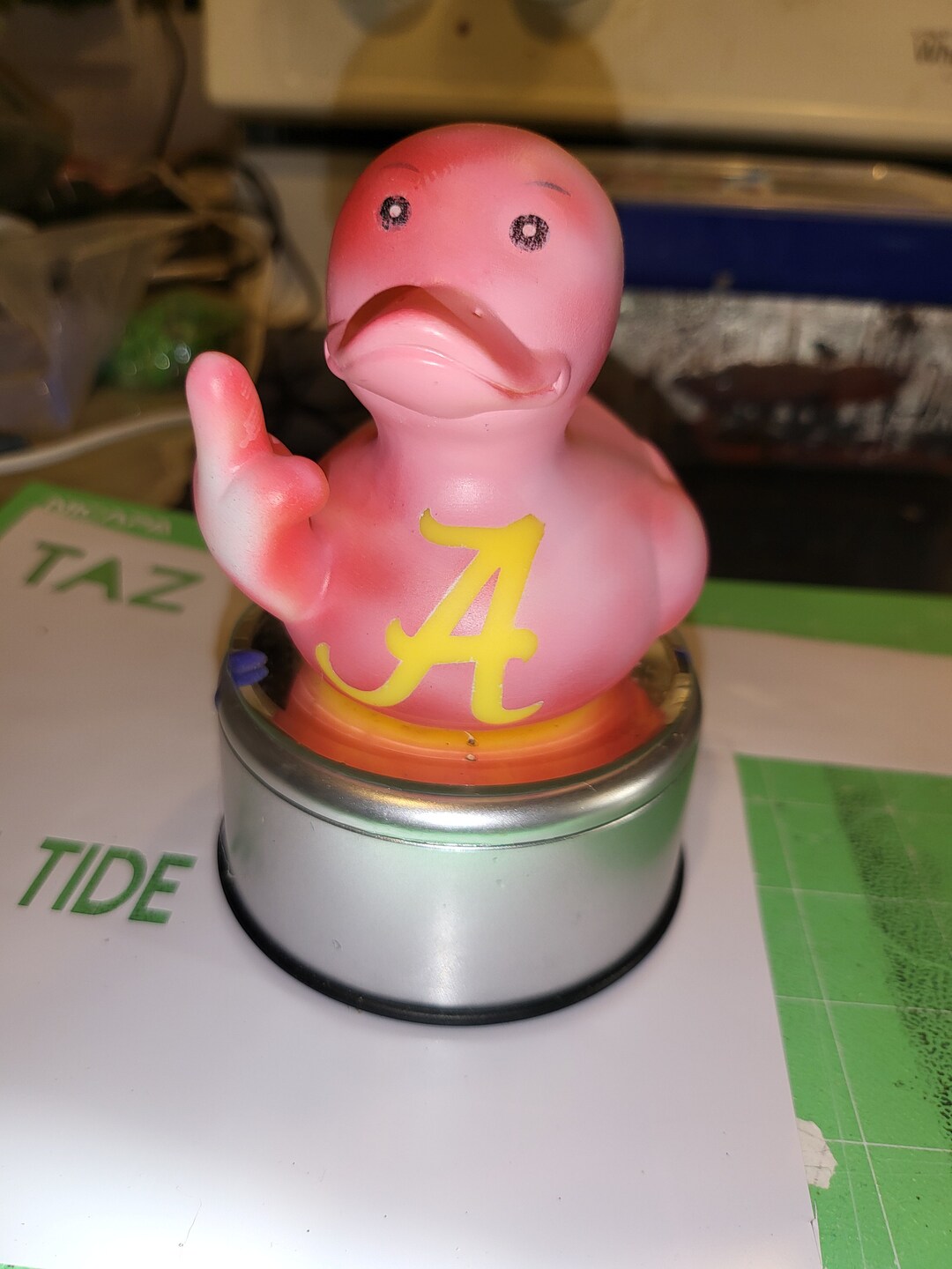 New Custom Large Airbrush Bird Flipper Alabama Football No Bling Bling ...