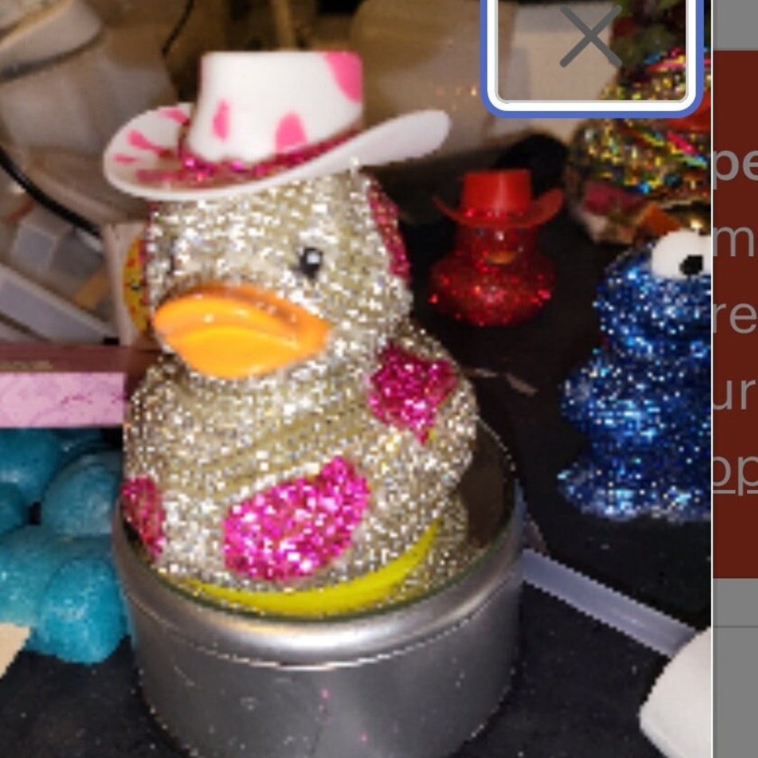 New Custom Pink Cow Print Bling Bling Duck - Etsy