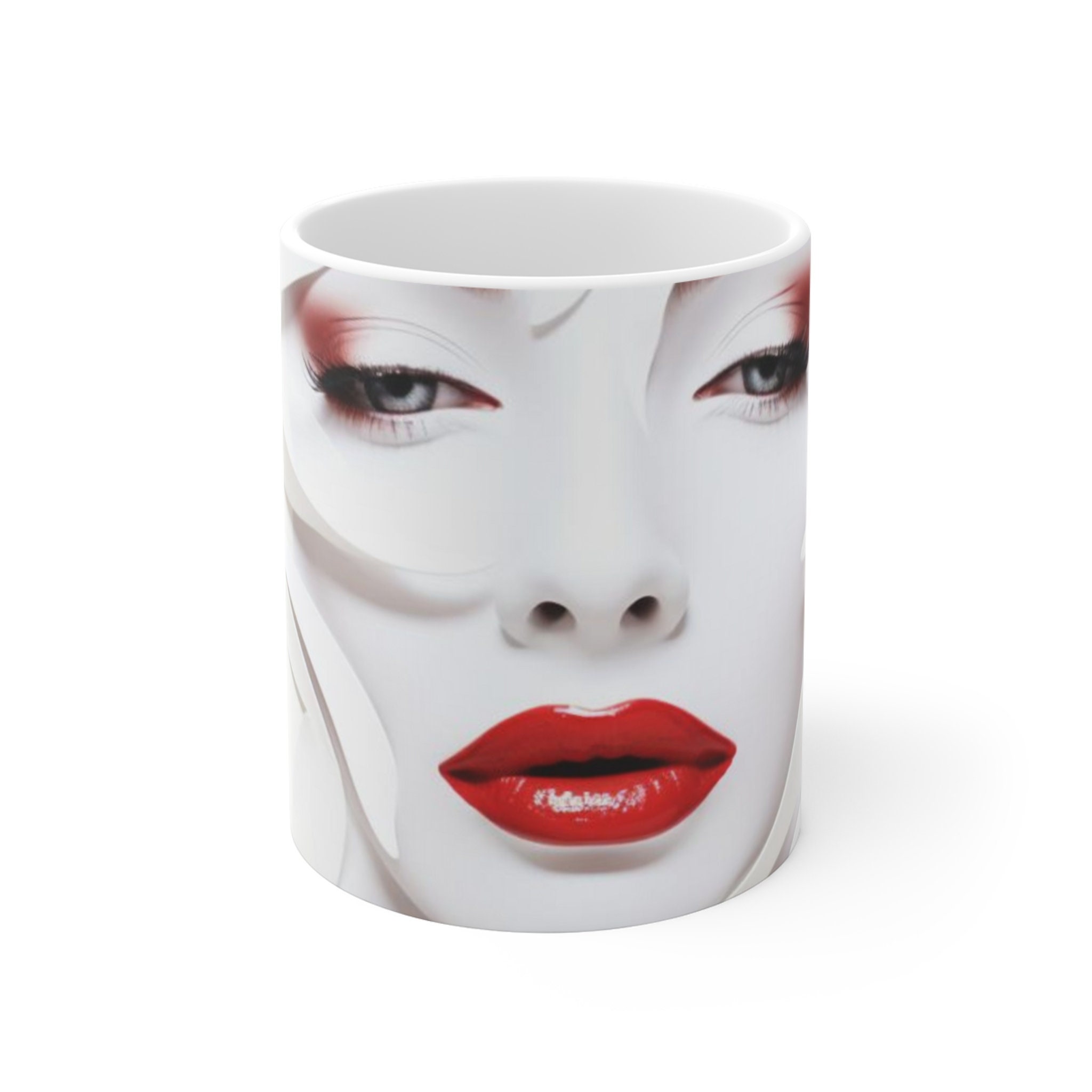Mug 11oz Woman's Face Coffee Mug, Face Mug, Art Mug, Abstract Art, Lady ...