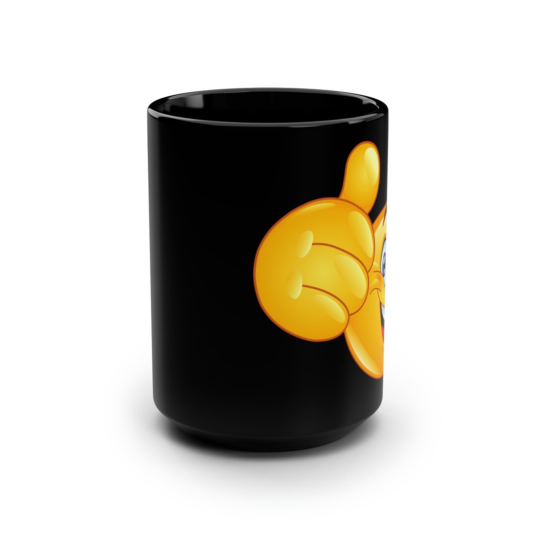 Cute Smile Mug,black Mug,positiv Vibes,happy Face Mug,smiley Coffe Mug ...