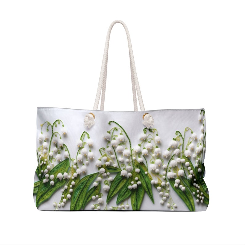 Lily of the Valley Weekender Bag Oversized Tote ,rope Handles Spring ...