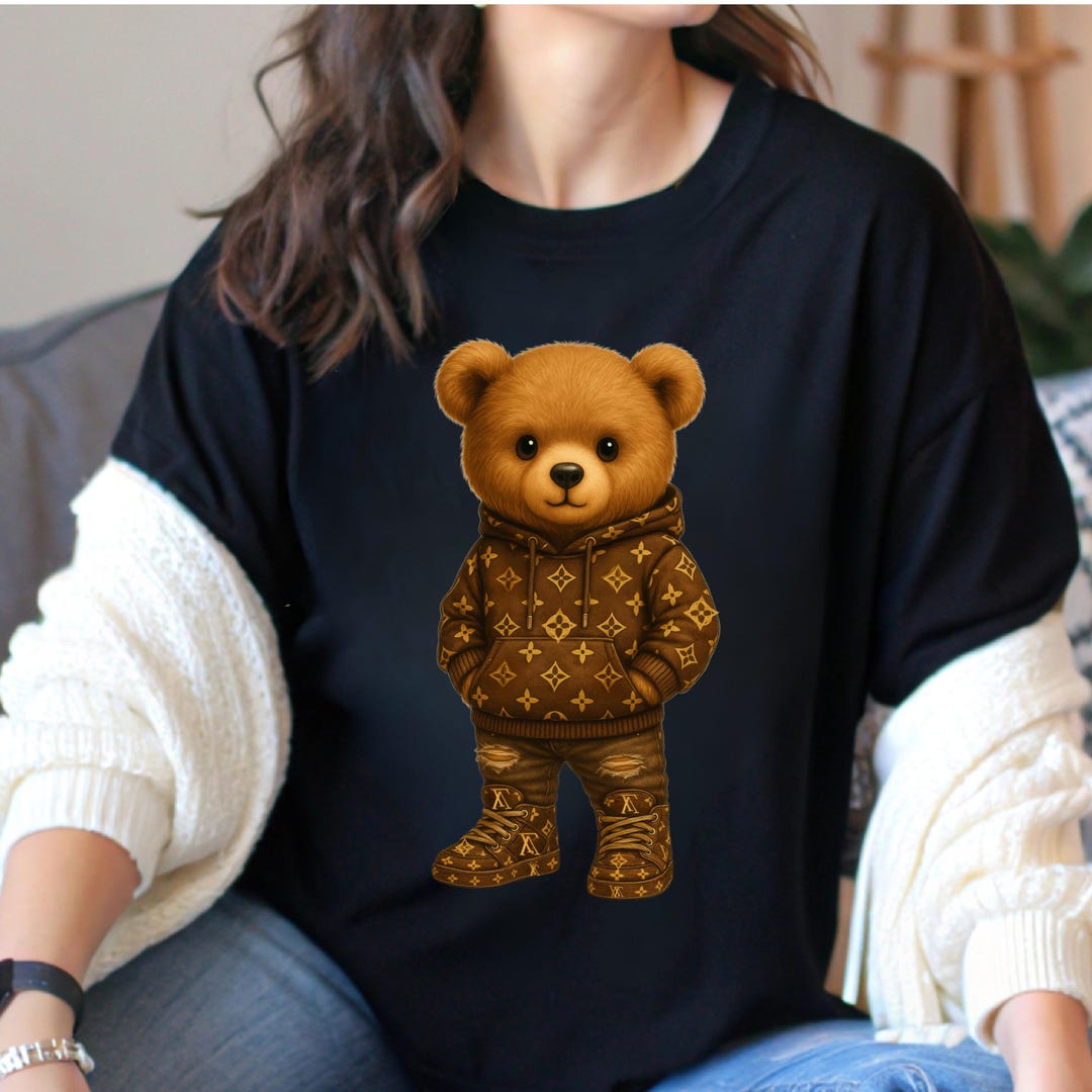 Monogram Bear Graphic Tee: Hip Hop Graffiti Design - Etsy