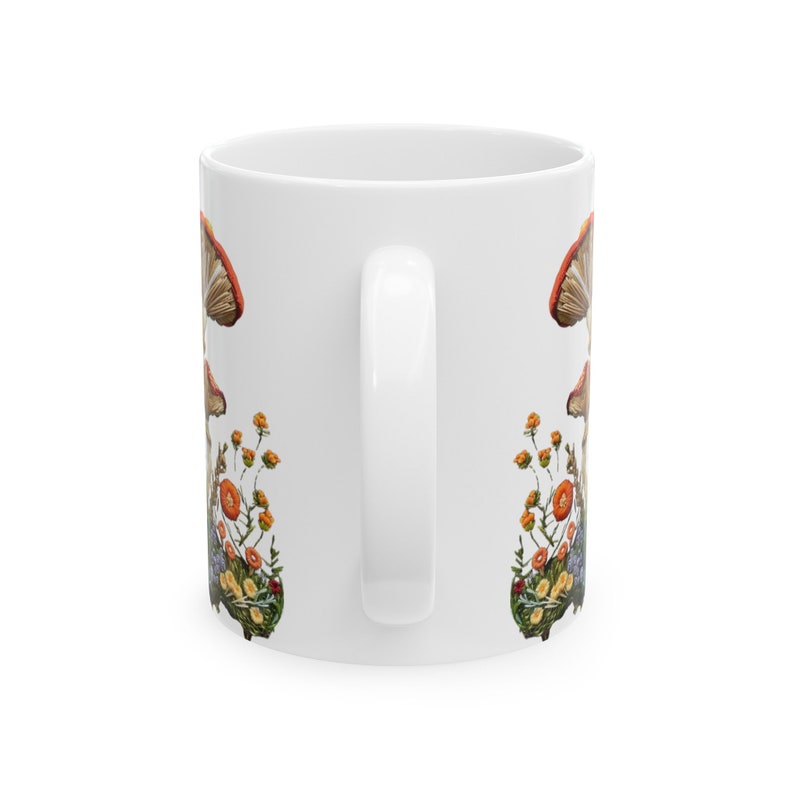 Toadstool Mushroom Coffee Mug: 3D Faux Embroidery Cottagecore Design - Etsy
