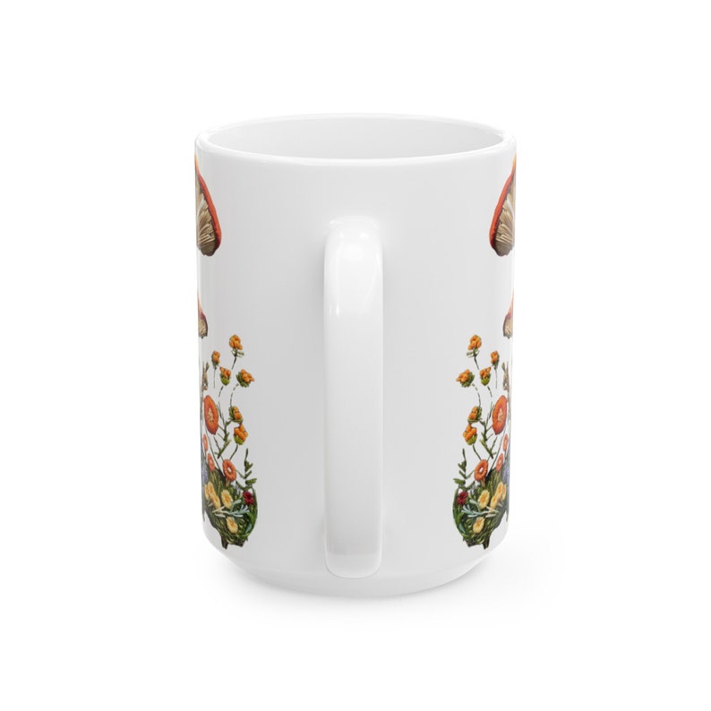 Toadstool Mushroom Coffee Mug: 3D Faux Embroidery Cottagecore Design - Etsy