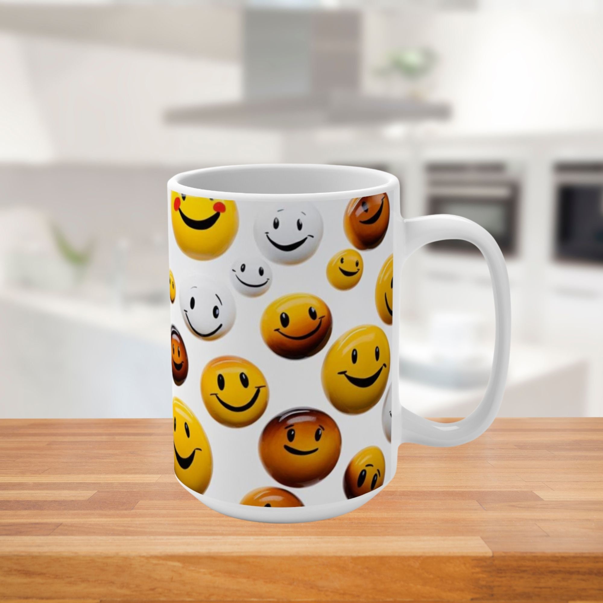 A Mug With a Cheerful Face,mug With a Smiling Face ,happy Face Mug ...