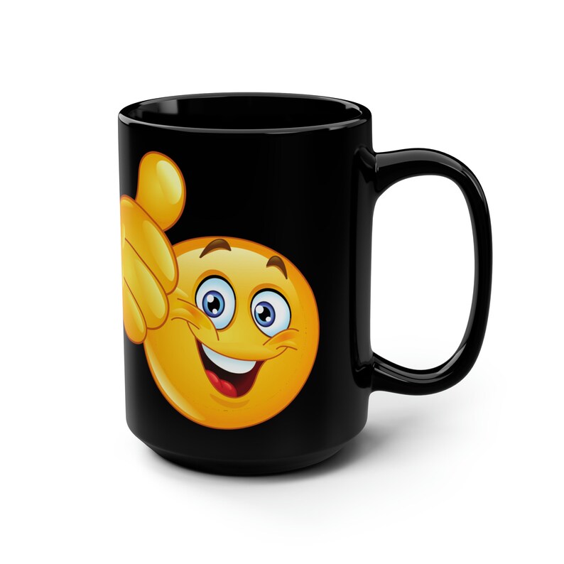 Cute Smile Mug,black Mug,positiv Vibes,happy Face Mug,smiley Coffe Mug ...
