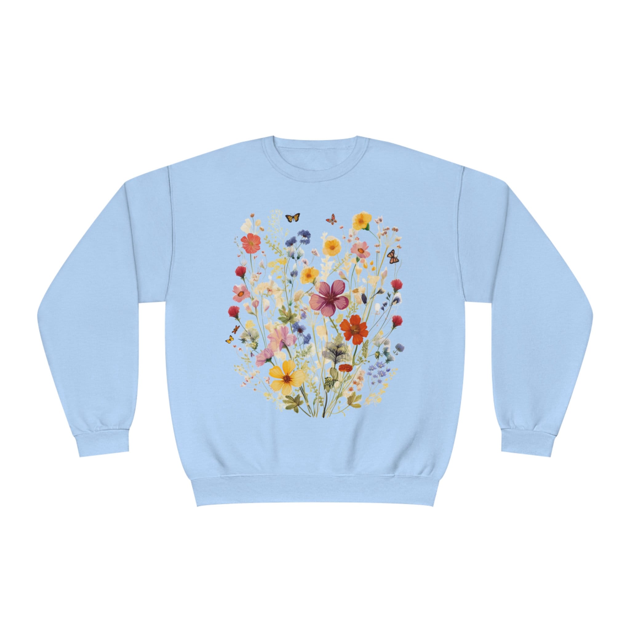 Vintage Pressed Flowers Sweatshirt, Boho Cottagecore Sweater, Pastel ...