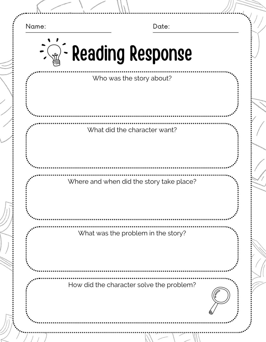 Reading Response Teacher Resource - Etsy